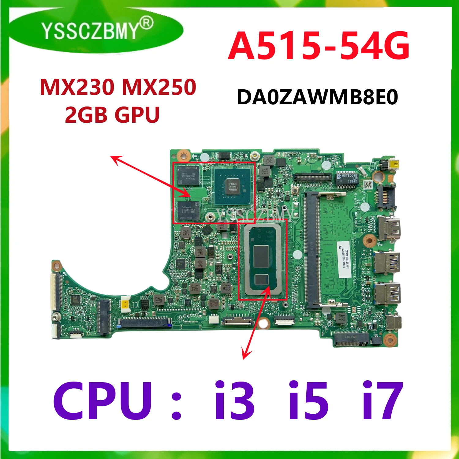 DA0ZAWMB8G0-DA0ZAWMB8E0-Mainboard-FOR-ACER-A515-54-A515-54G-Laptop ...
