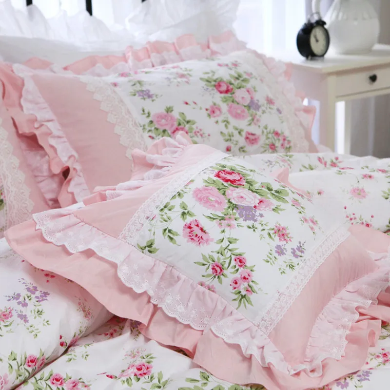 Elegant-ruffle-lace-decorative-pillowcase-European-Embroidery-bed ...