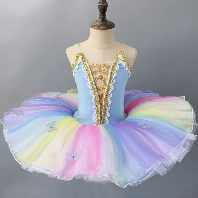 Ballroom-Toddler-Swan-Lake-Ballet-Tutus-dress-Children-Long-Ballerinas ...