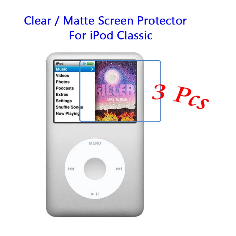 3 Pcs/Lot For Apple iPod Classic 2.5" New HD Clear / Anti-Glare Matte ...