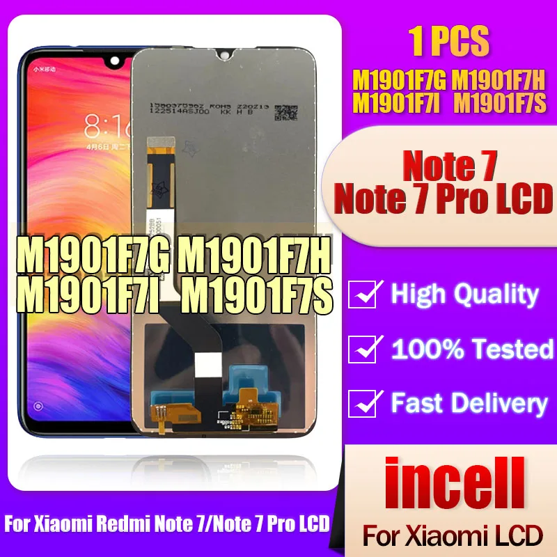 Incell Display For Xiaomi Redmi Note 7 Lcd Display Touch Screen ...