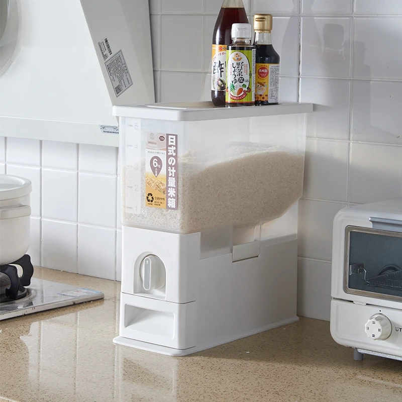 Kitchen-Rice-Bucket-Container-Grain-Storage-Bucket-Household-Sealed ...