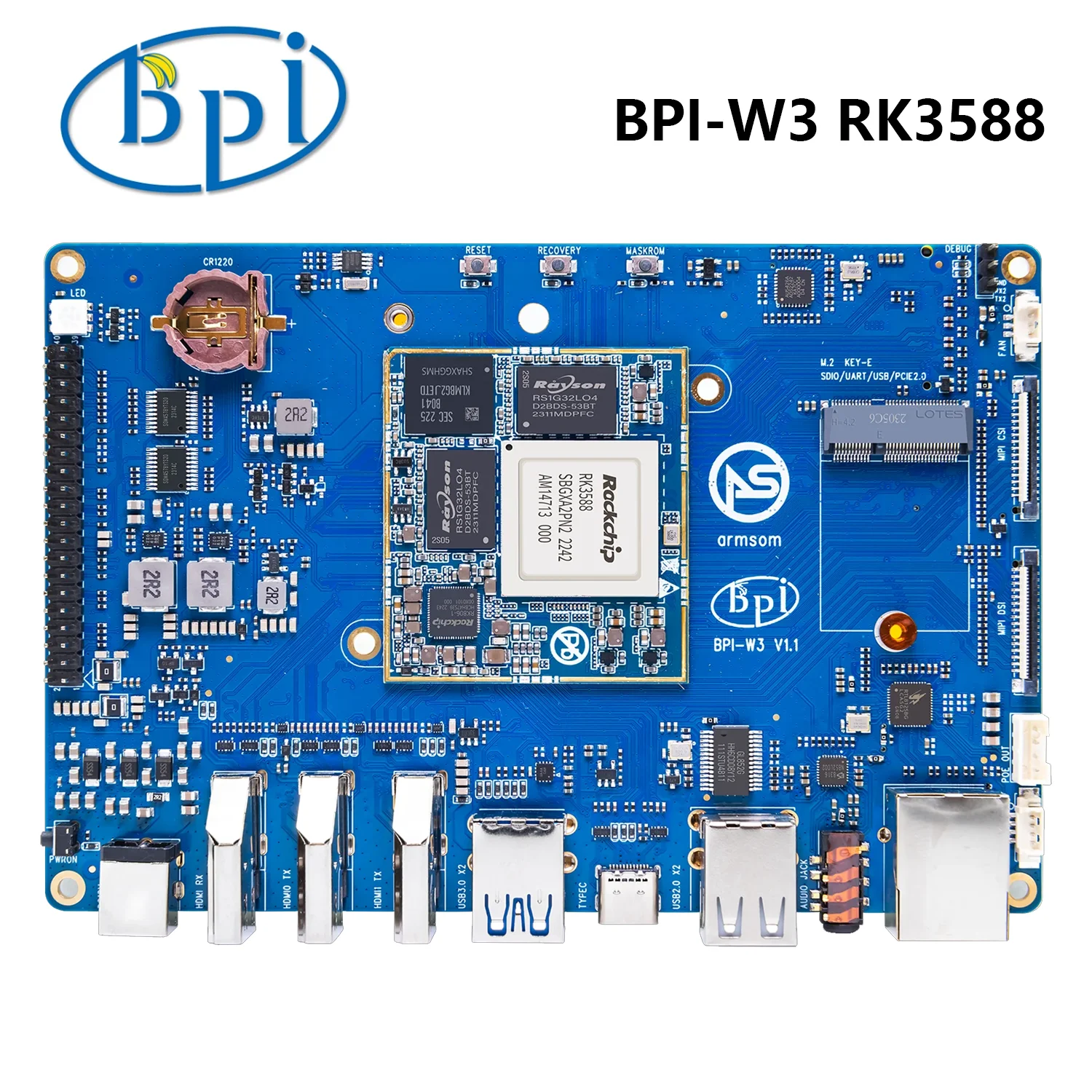 Banana-Pi-BPI-W3-Rockchip-RK3588-Single-Board-Computer-LPDDR4-8G-RAM ...