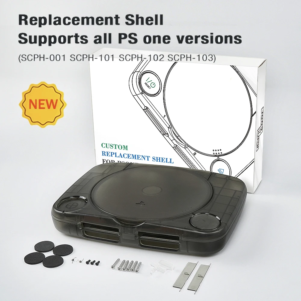 Bitfunx-Replacement-Housing-Shell-Transparent-Case-for-PlayStation-PS ...