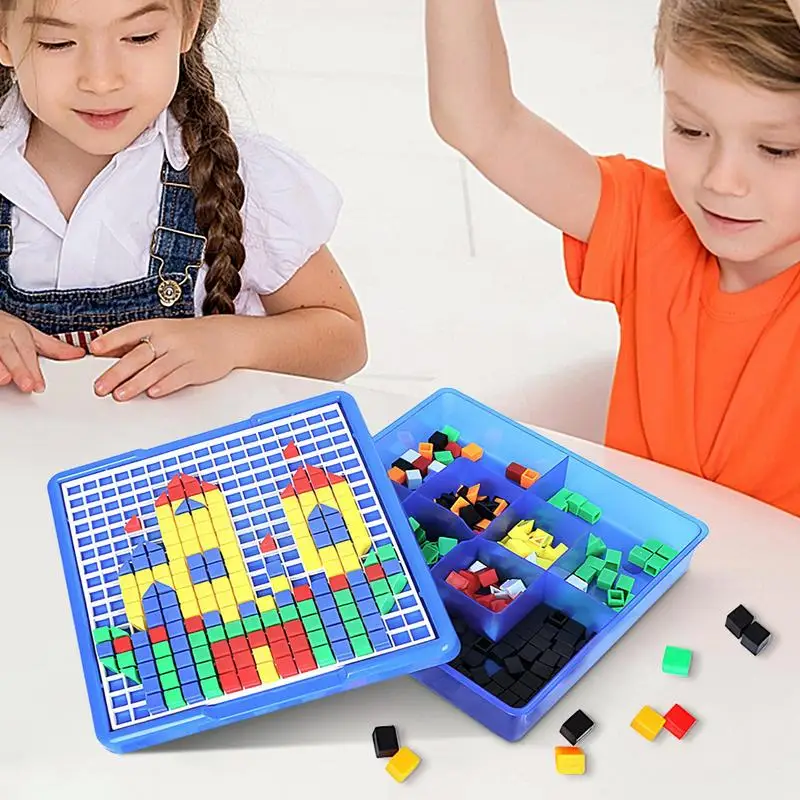 Peg Board Toy 585 Pieces Educational Building Bricks Montessori ...