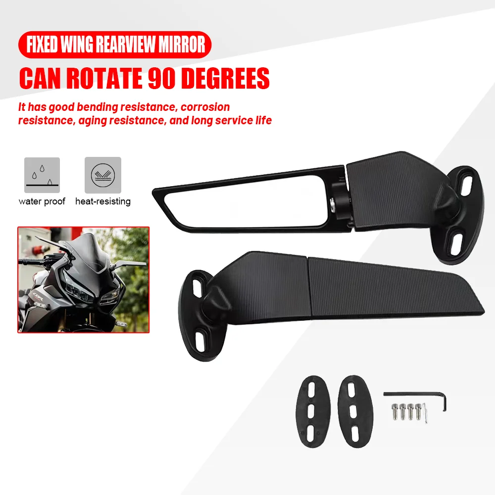 Fixed wind rearview Mirror For Honda CBR650R F CBR1000RR CBR600RR CBR ...