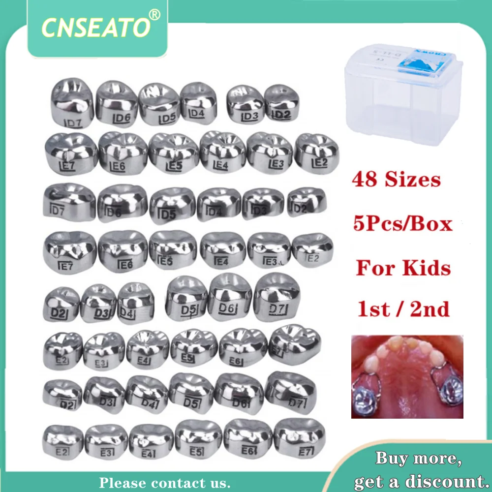 Corona Dental para niños, dientes molares primarios, primera y segunda ...