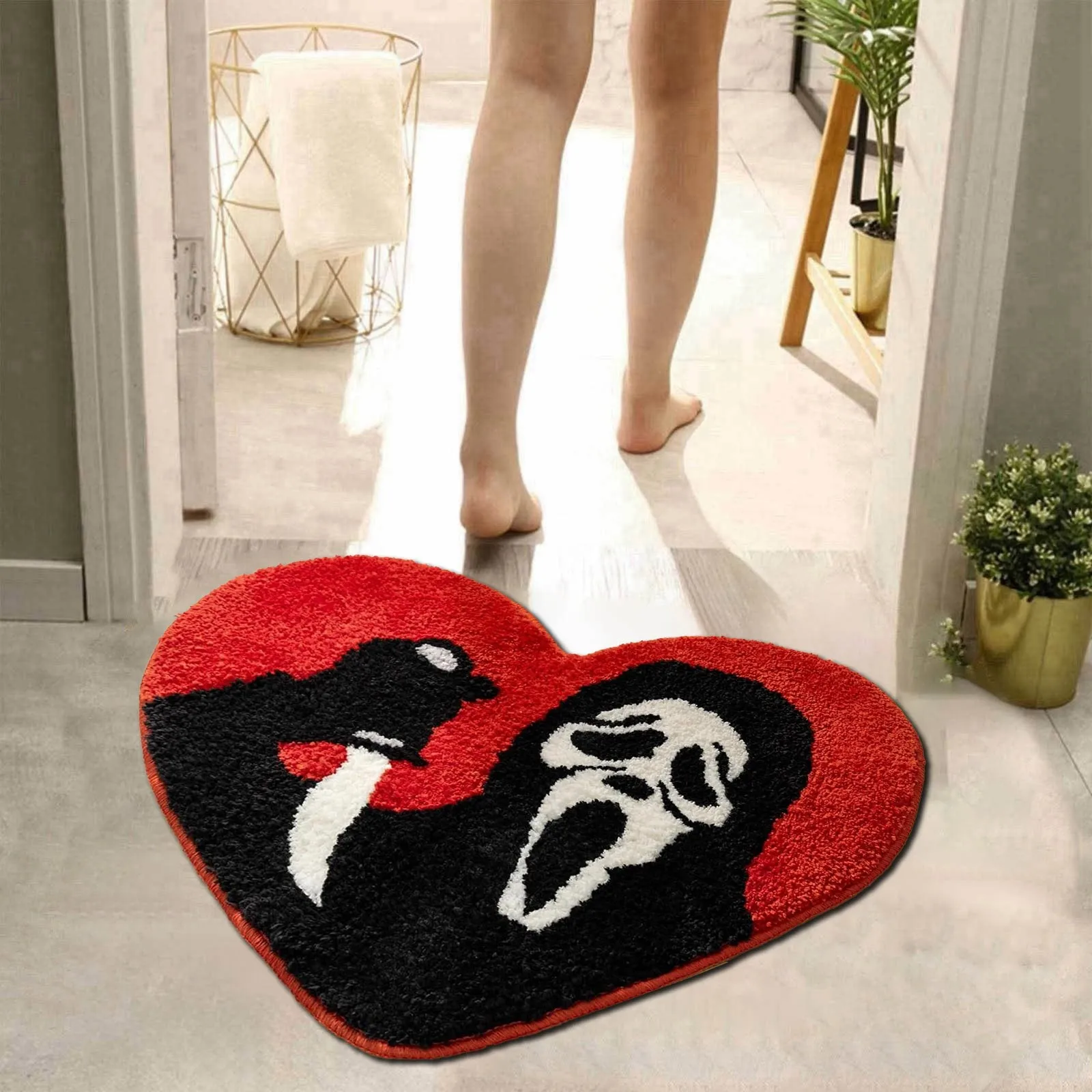 Punk-Skull-Patch-Iron-On-Carpet-For-Living-Room-Bedroom-Non-slip ...