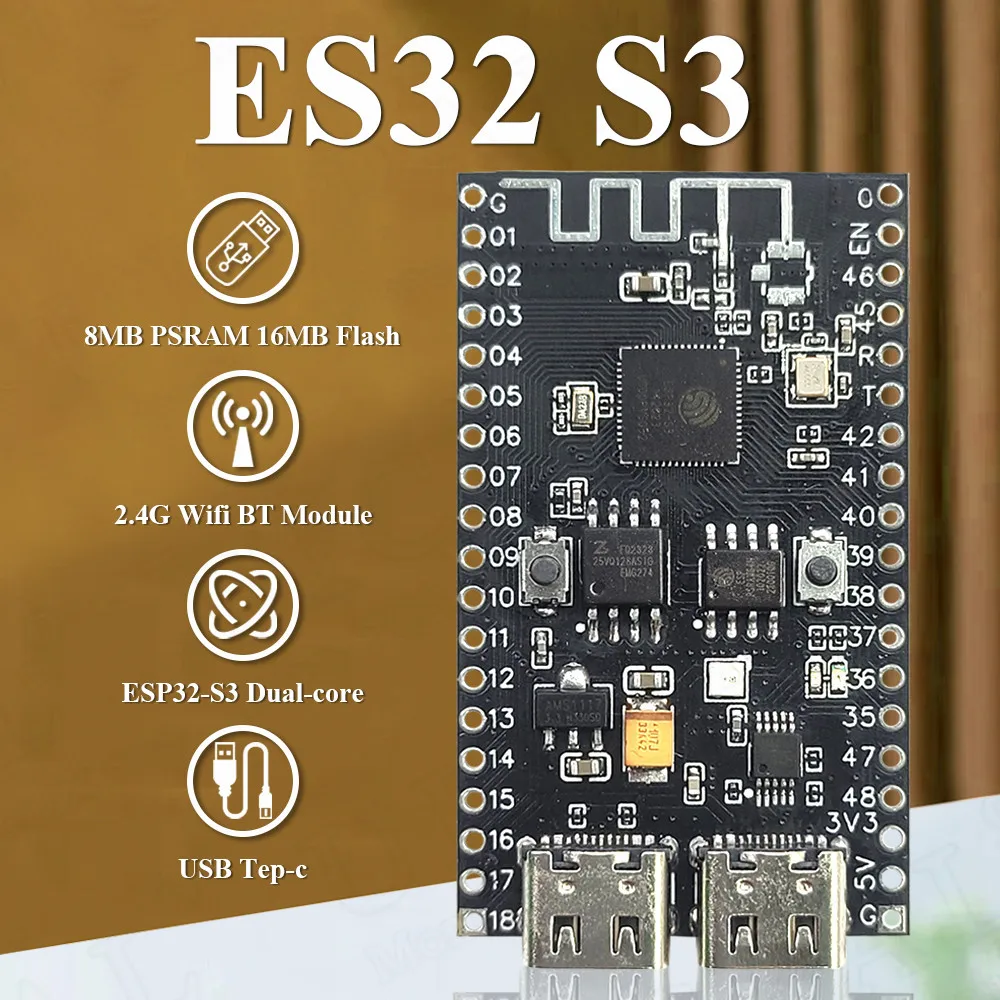New-ESP32-S3-N16R8-Development-Board-BT-2-4G-Wifi-Module-for-Arduino ...