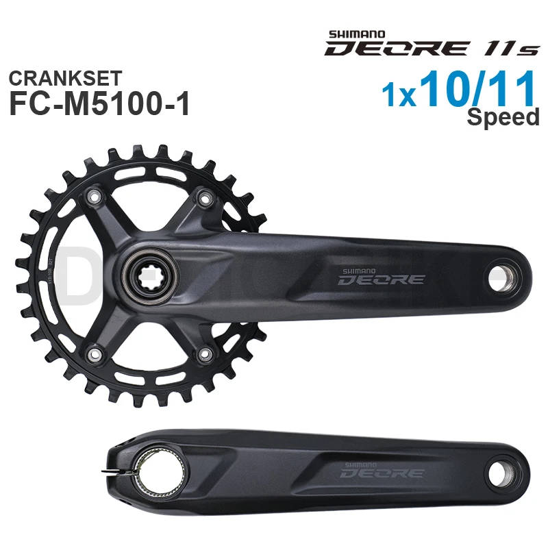 SHIMANO DEORE FC-M5100 MTB bike crank delivers precise and reliable shifting for 1x10 or 1x11 ...