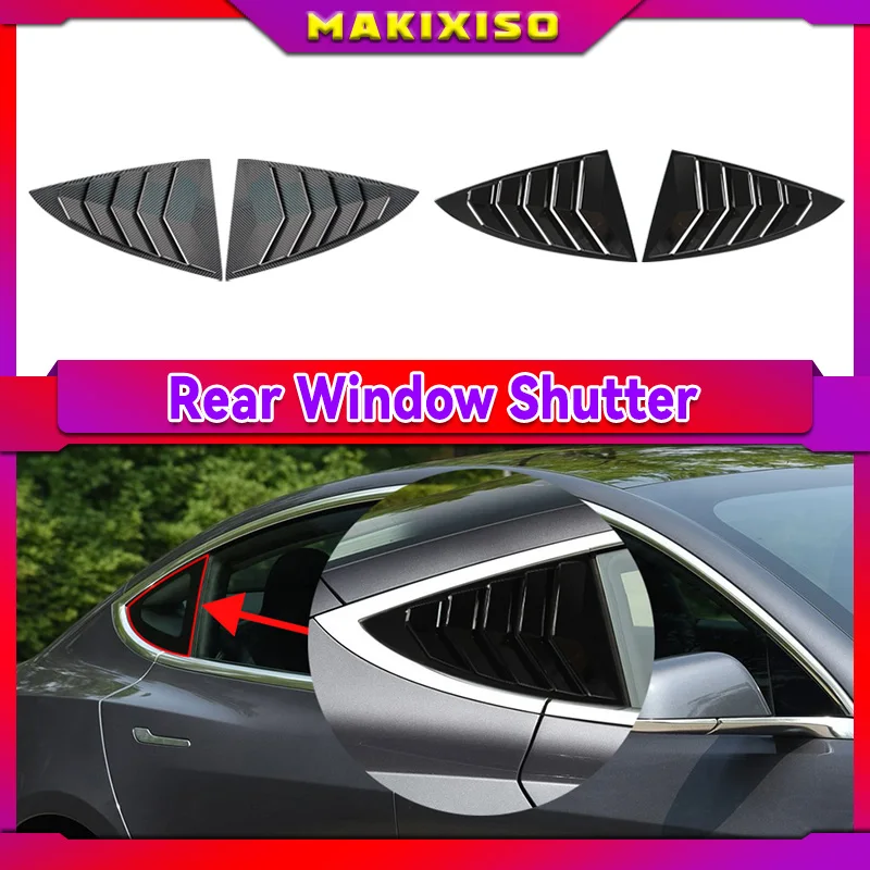 Car-Rear-Window-Shutter-Cover-Trim-Window-Louver-Side-Vent-Trim-Sport ...