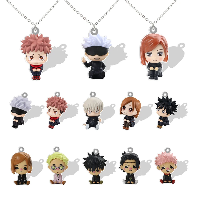 Jujutsu Kaisen 2D Dolls Acrylic Pendant Necklace Japanese MAPPA Epoxy ...