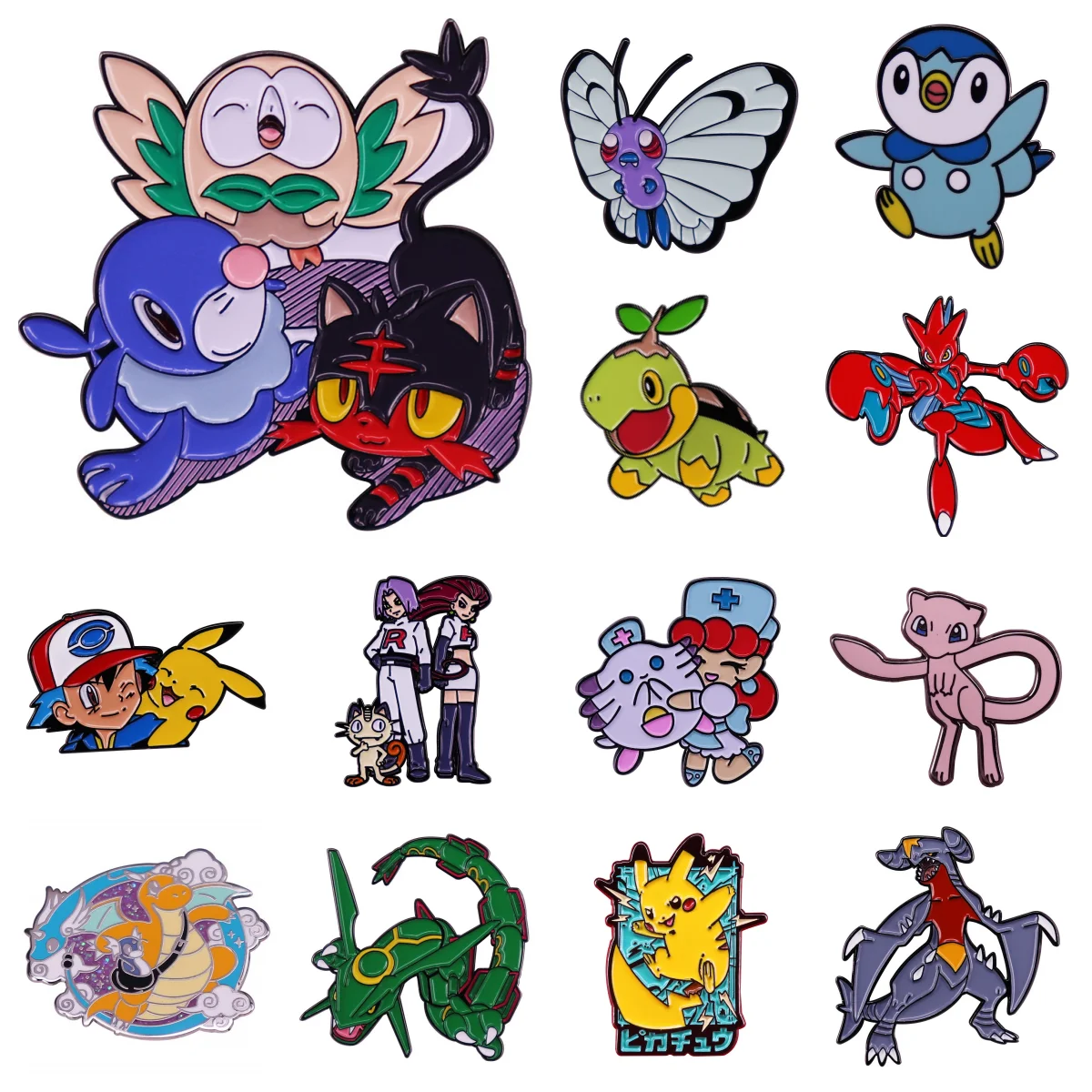 Pok-mon-Cartoon-Enamel-Brooch-Pikachu-Snorlax-Mewtwo-Gengar-Psyduck ...