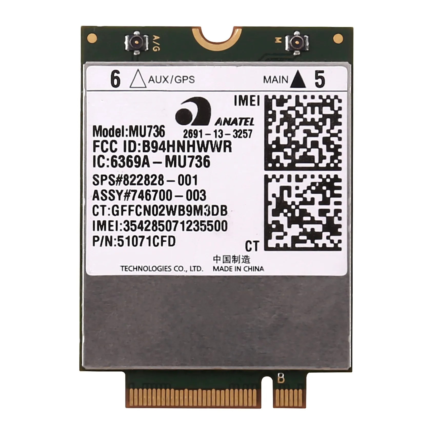 N67R-MU736 WiFi Card WWAN Card 3G Module for HP ProBook 430 440 640 645 ...