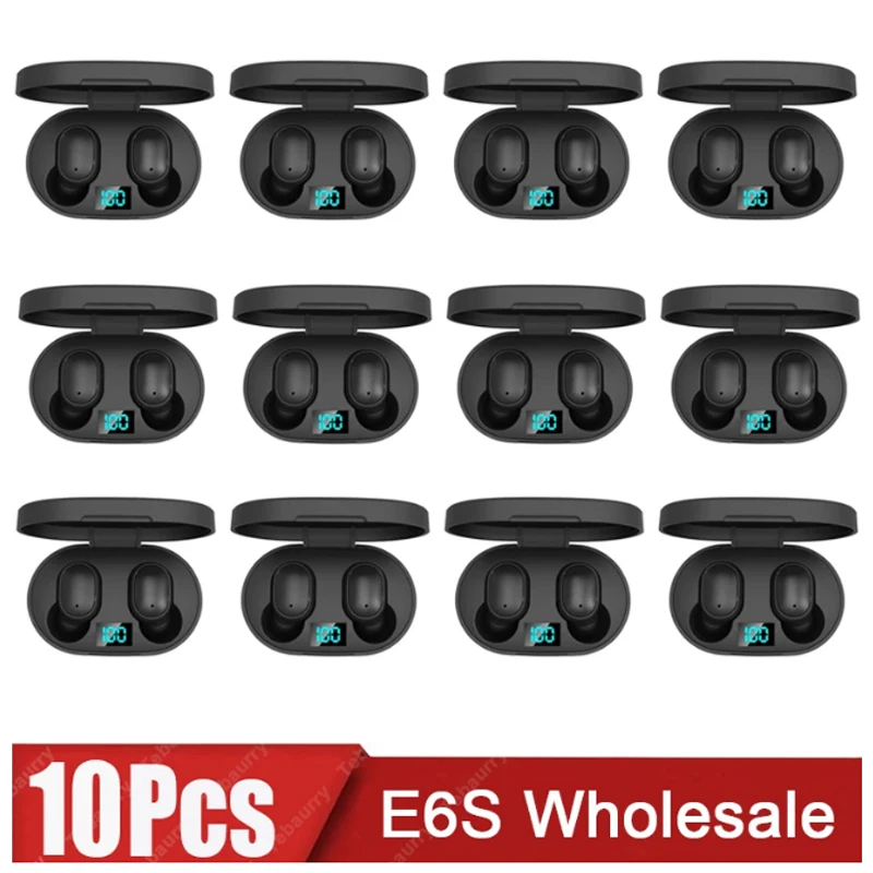 10pcs-Wholesale-TWS-E6S-Wireless-Headphones-Bluetooth-Earphone-5-1 ...