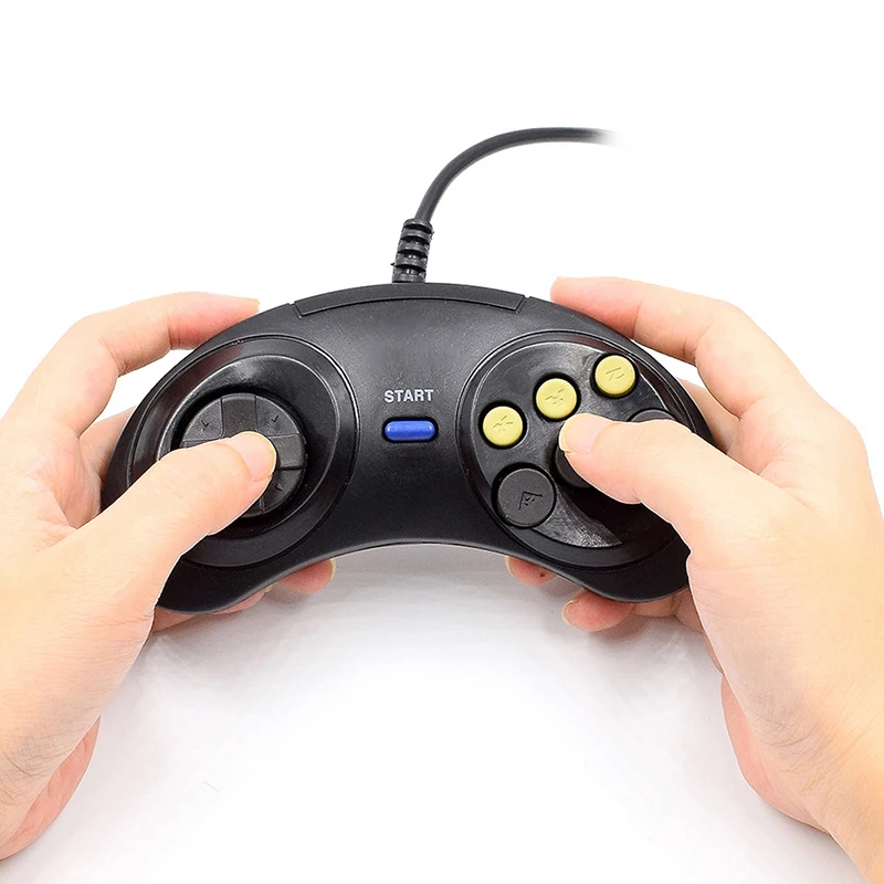 1-pc-Classic-Wired-6-Buttons-Joypad-Handle-Game-Controller-For-SEGA-MD2 ...