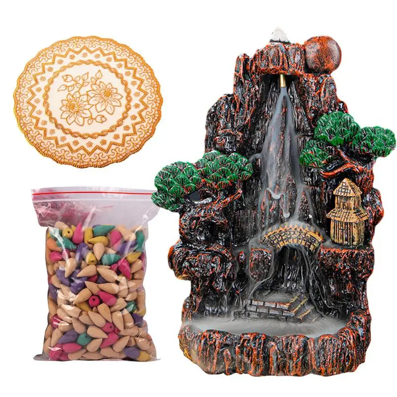 River-Mountain-Incense-Holder-Mountains-River-Waterfall-Decoration-For ...