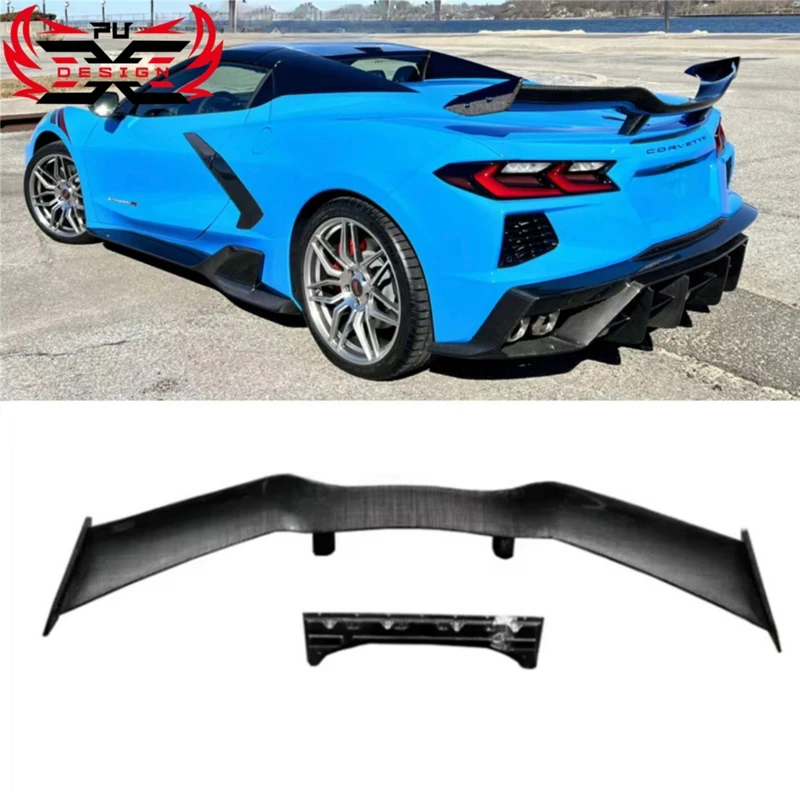 Z06-Style-Dry-Carbon-Fiber-For-Chevrolet-Corvette-C8-Rear-Spoiler-Wing ...