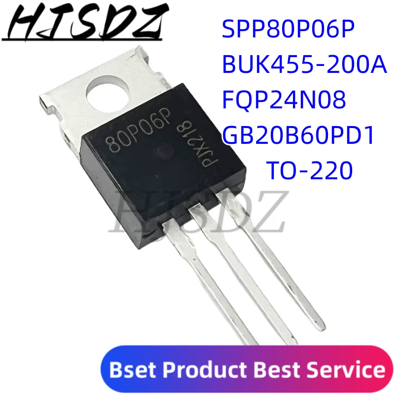 (5 unidades) 80P06P SPP80P06P -60V -80A / IRGB20B60PD1 GB20B60PD1 PARA-220/BUK455-200A 200V 14A ...