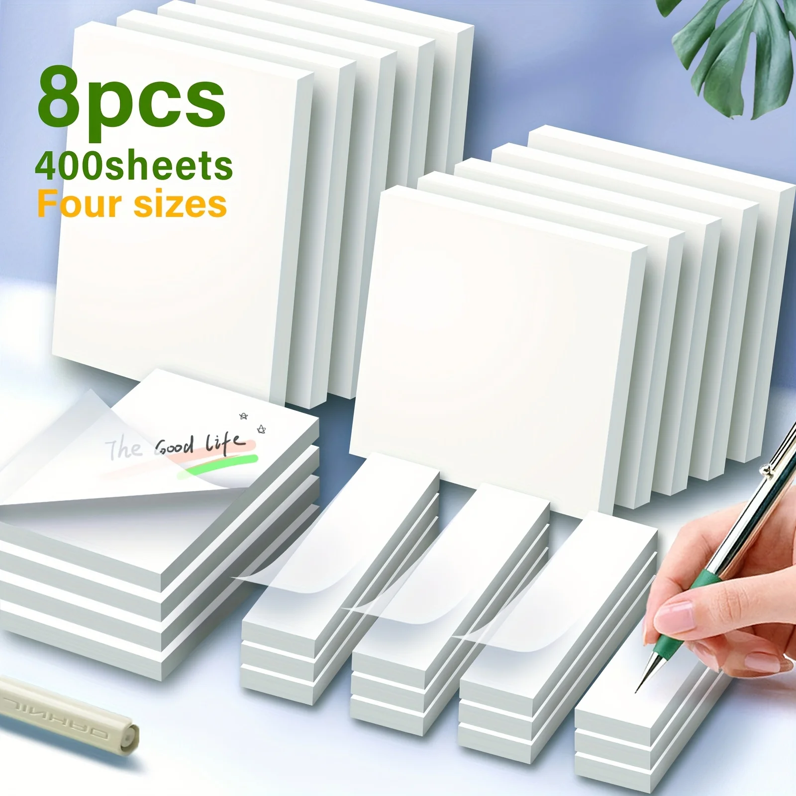 MOHAMM-8pcs-Transparent-Sticky-Notes-4-Sizes-Of-Transparent-Sticky ...