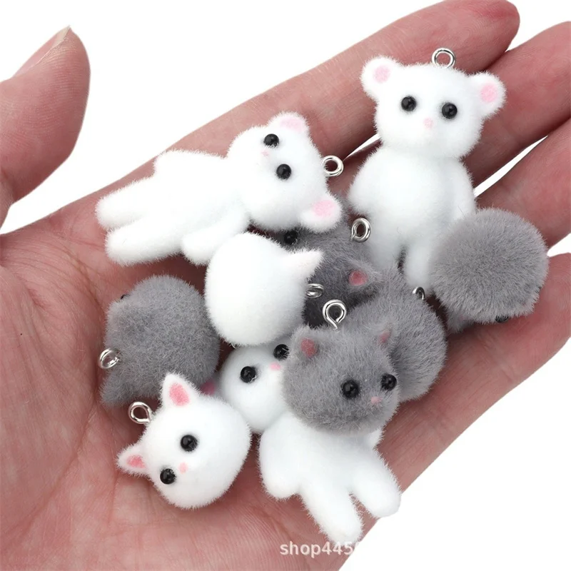 Dijes-de-gato-de-resina-3D-para-collar-pulseras-pendientes-llavero ...