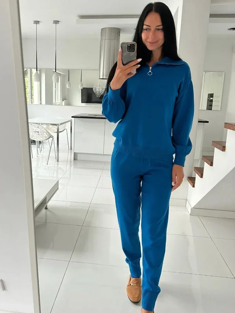 Winter-Gebreide-Dames-Pak-Warme-Broek-2-Delige-Sets-Vrouwen-Outfit ...