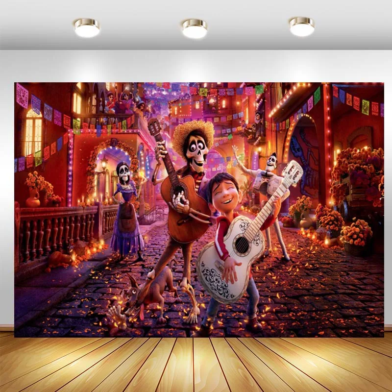 Disney-Coco-Movie-Backdrop-Mexico-Fiesta-Children-Boys-Birthday-Party ...
