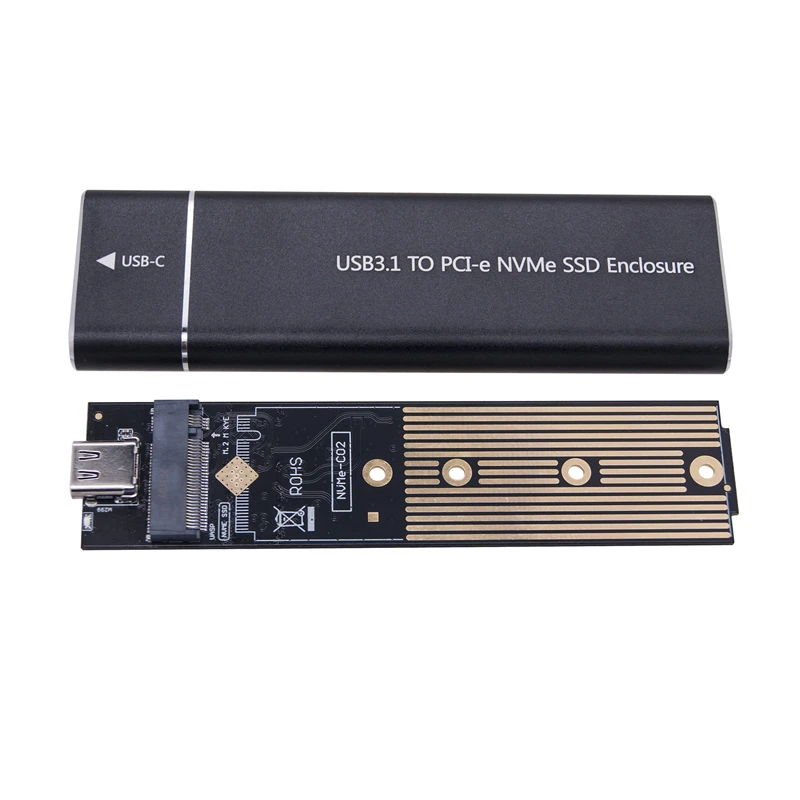 M-2-Enclosure-SSD-Case-M2-SSD-Adapter-M2-to-USB-C-Board-Aluminum-Box ...