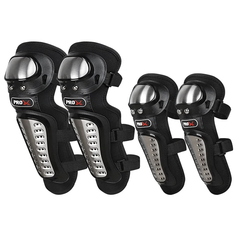 Motorcycle-Sports-Anti-Fall-Anti-Collision-Knee-Elbow-Pads-Stainless ...