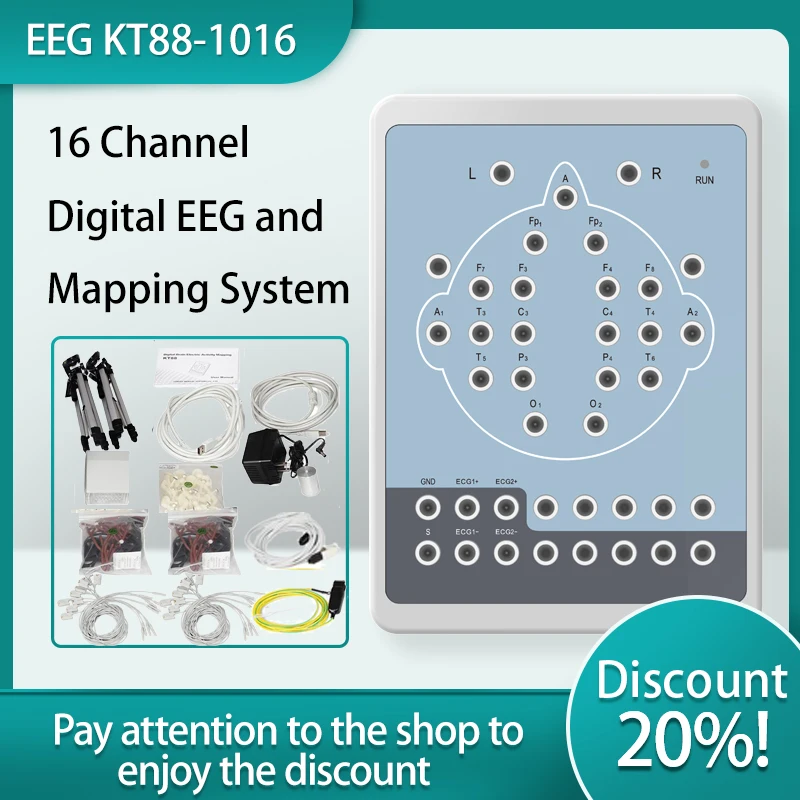 Contec KT88 1016 eeg 16 canal eeg digital e sistema de mapeamento ...