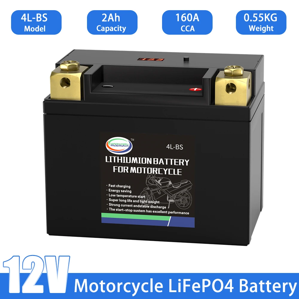 4L-BS-12V-LiFePO4-Motorcycle-Starter-Battery-2Ah-CCA-160A-Built-in-BMS ...