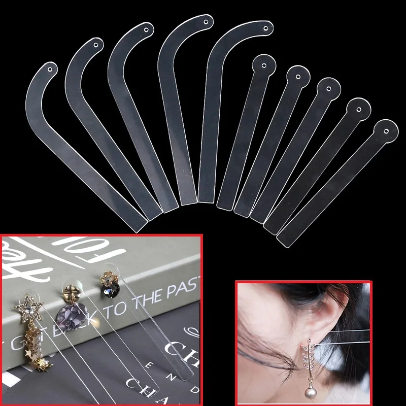 1-5Pcs-Clear-Acrylic-Earring-Display-Holder-Rack-Earring-Wearing-Effect ...