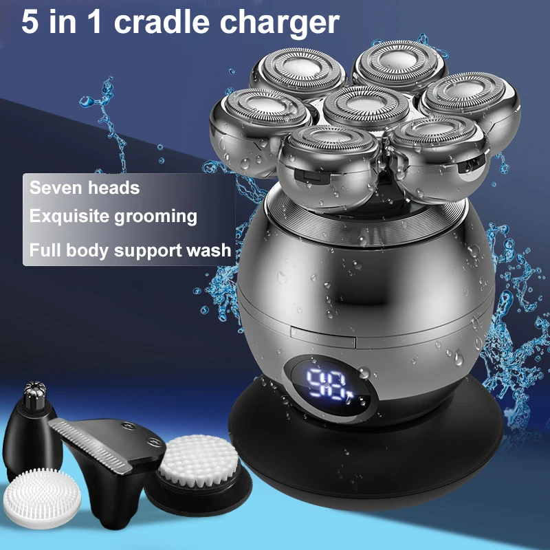 Kit de afeitadoras de cabeza calva recargable para hombres, Afeitadora ...