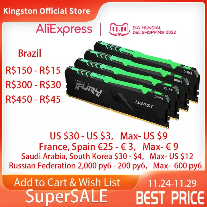 Kingston-HyperX-Fury-Desktop-Memory-Rams-Mem-ria-DDR4-RGB-2666-MHz-CL15 ...