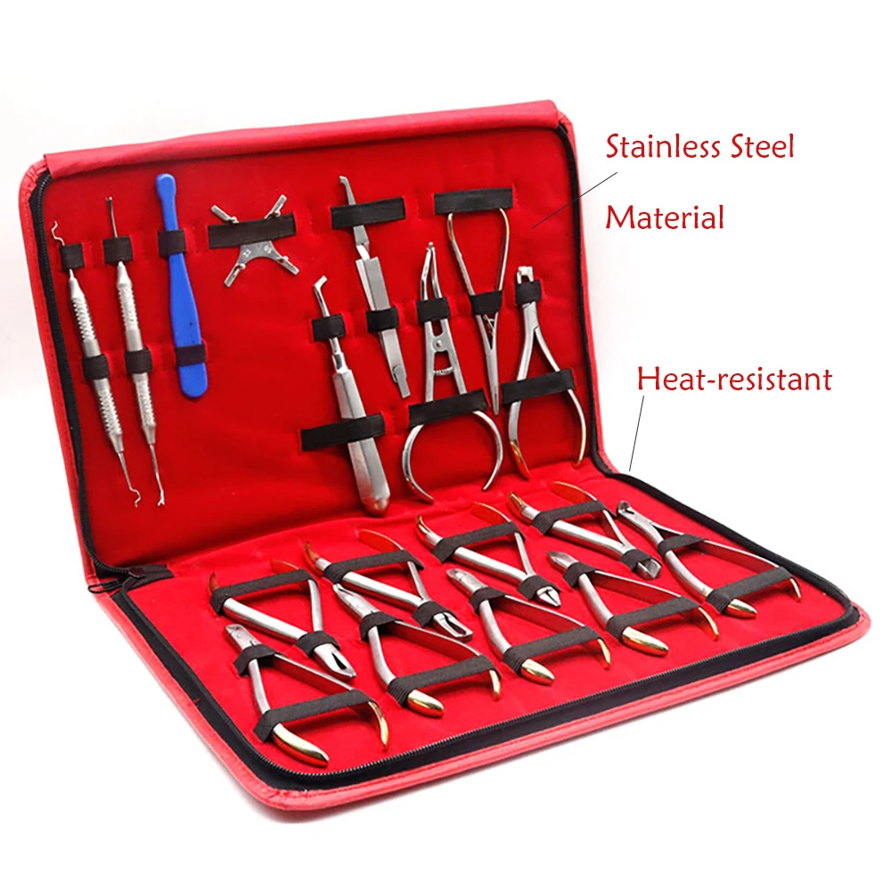 18Pcs/Set Dentist Orthodontic Tools Set Orthodontic Pliers Forming ...