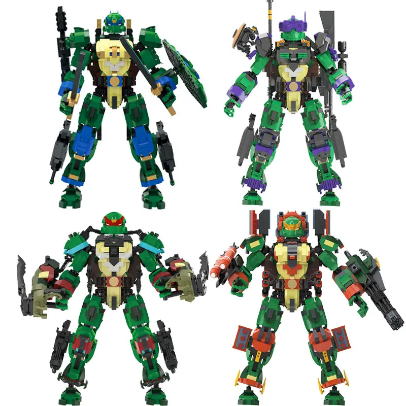 IN-STOCK-MOC-Creativity-Turtle-Mecha-Man-Building-Blocks-Model-Robot ...