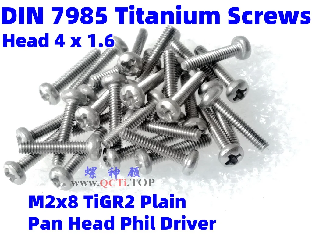 10 pcs DIN 7985 M2 Titanium screws M2x3 M2x4 M2x5 M2x6 M2x7 M2x8 M2x10 ...