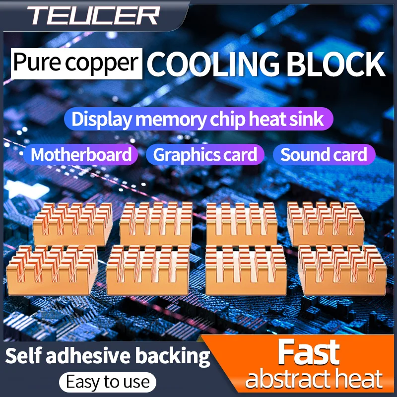 Pure Copper Video Memory Storage Cooling Plate Needle Column Red Copper ...