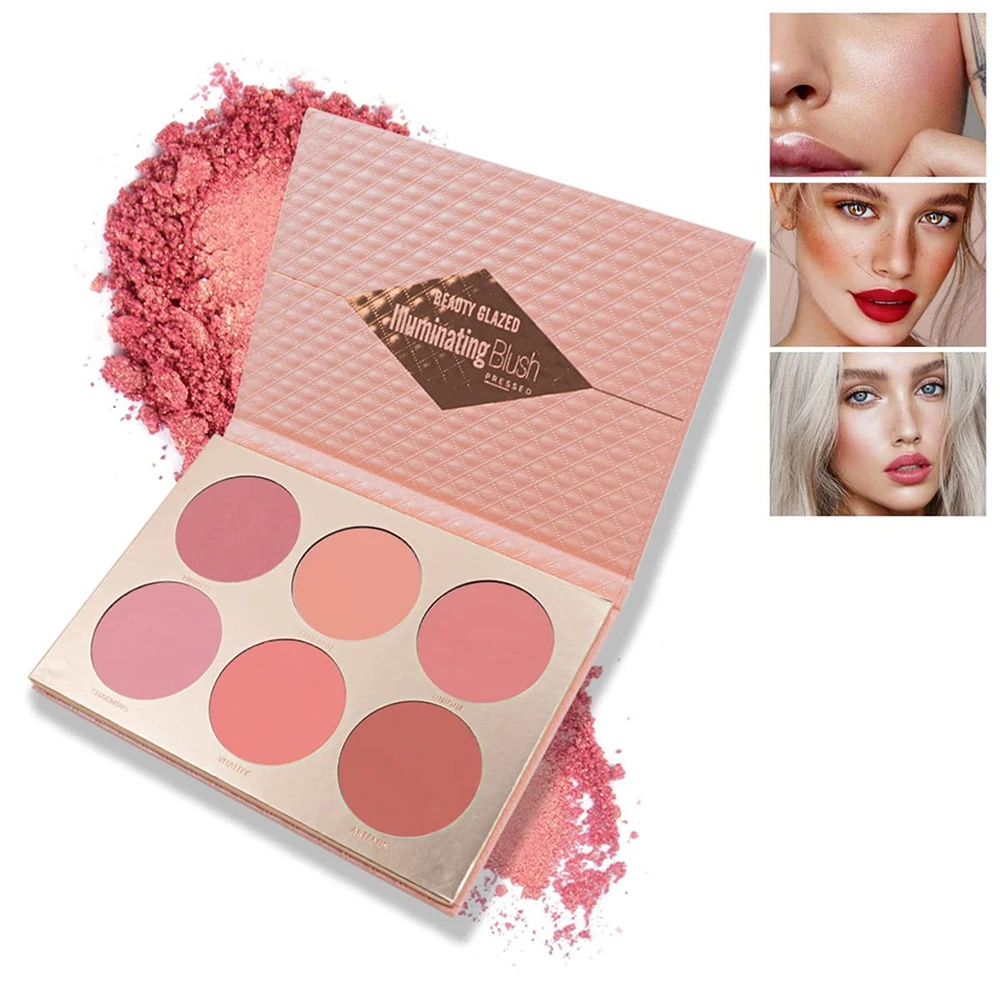Blush-Palette-Makeup-6-Colors-Natural-Professional-Cheek-Blush-Pearl ...