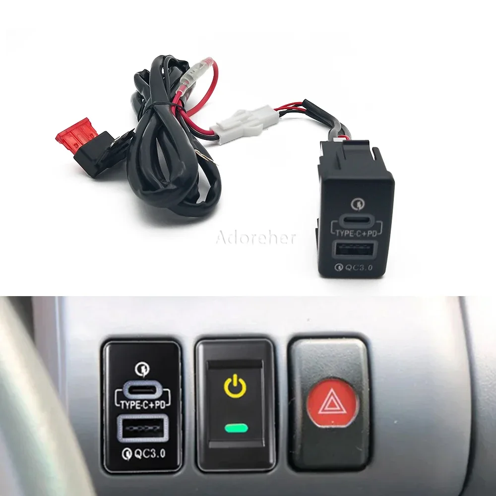 For Isuzu KV100 KV600 K600 Car Quick Charger TYPE-C PD QC3.0 USB Fast ...