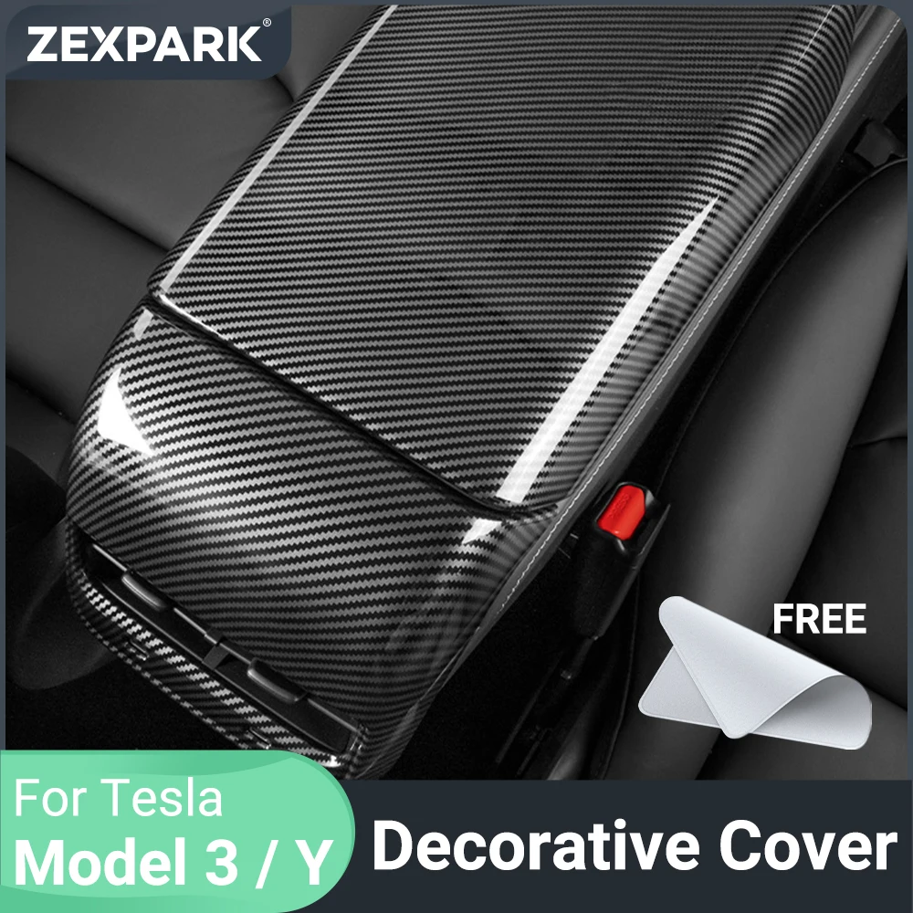 ZEXPARK For Tesla Model 3 Model Y Car Stickers Carbon Fiber Pattern ...