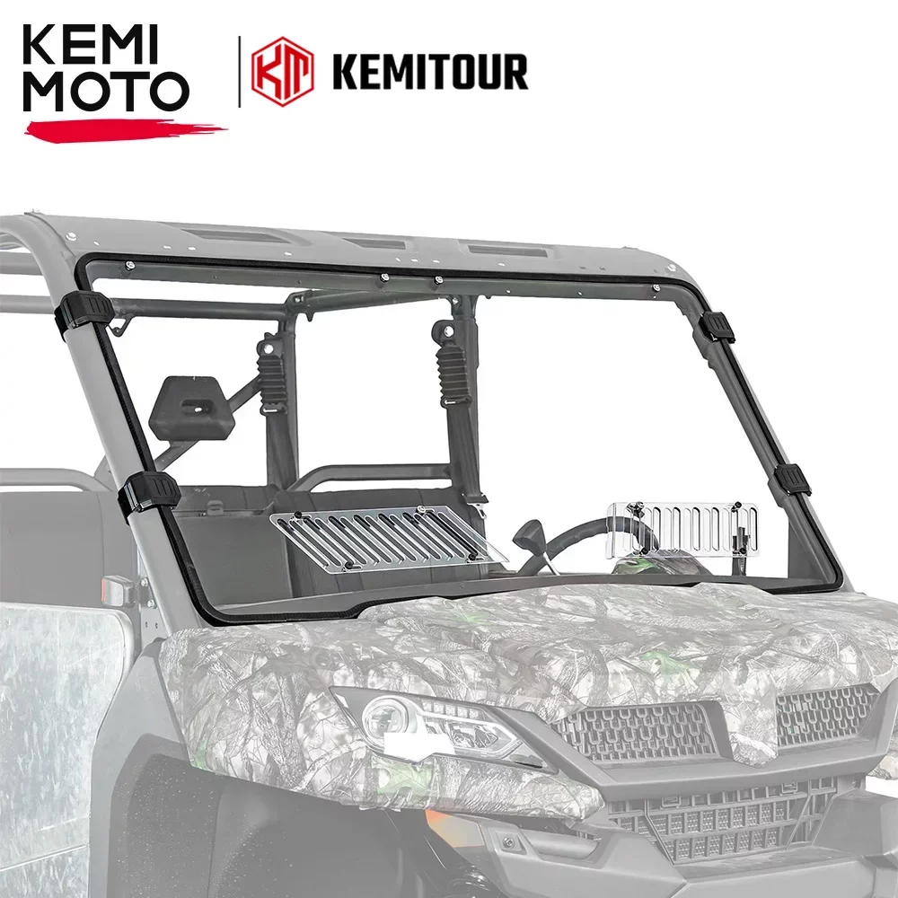 KEMIMOTO-UTV-Clear-Front-Windshield-w-Slide-Vented-Window-Compatible ...