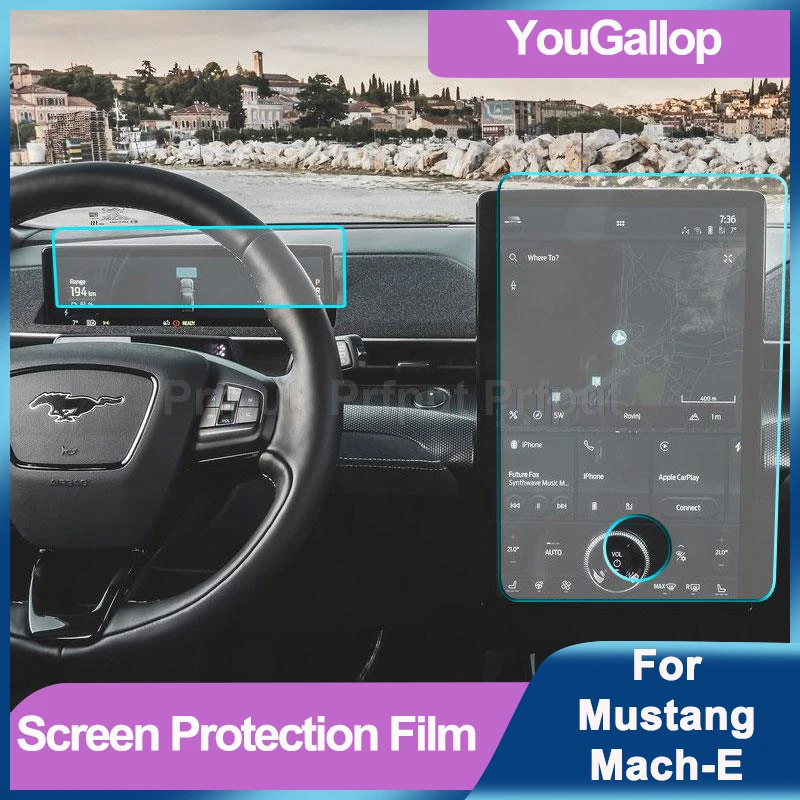 Screen-Protection-Film-for-Ford-Mustang-Mach-E-Navigation-GPS-LCD ...