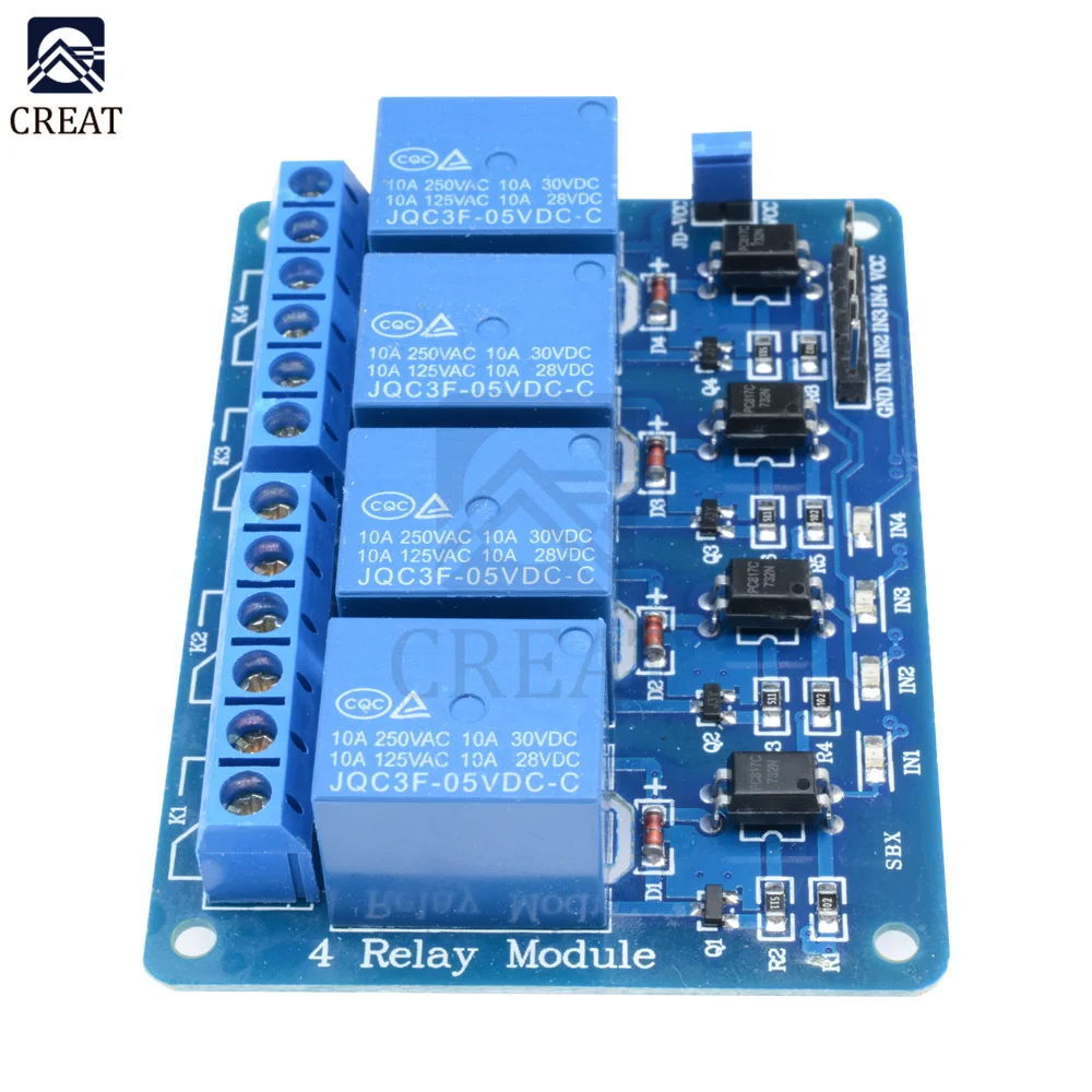 5V-4-Channel-Relay-Module-4-channel-Relay-Control-Board-For-Arduino-With-Optocoupler-Relay ...