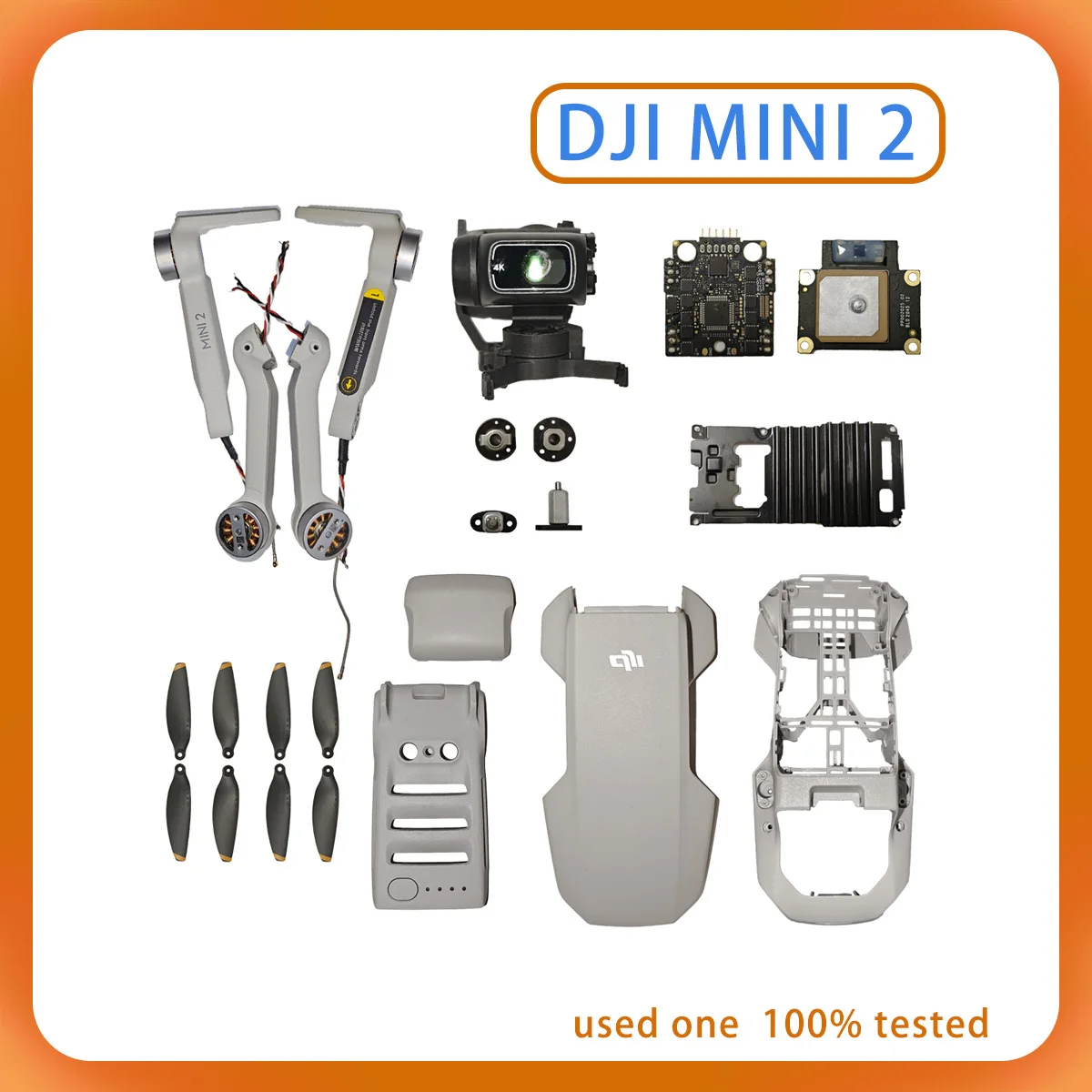 Mini-2-Middle-Frame-Gimbal-Bracket-Upper-Shell-Front-Left-Motor-Arm ...