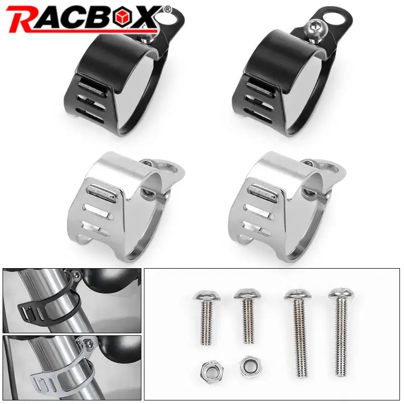 35-50mm Motorcycle LED Turn Signal Lamp Mounting Bracket Metal Fork ...