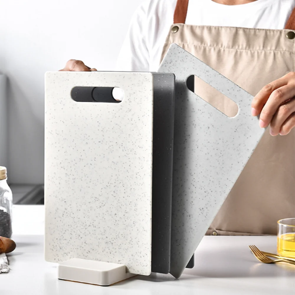 4Pcs-Set-Marbling-Chopping-Board-with-Holder-Plastic-Food-Cutting ...