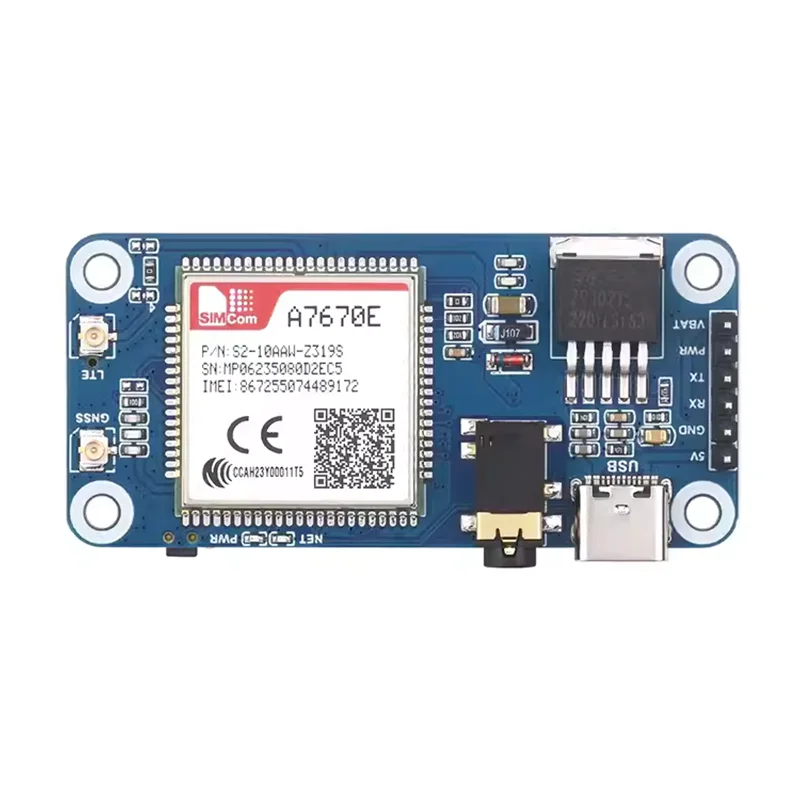 Raspberry Pi A7670E 4G LTE Cat-1 HAT GSM/GPRS/GNSS Placa de desarrollo ...
