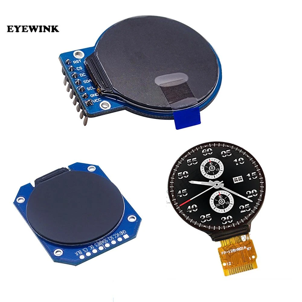 Dc 3.3v 1.28 Inch Tft Lcd Display Module Round Rgb 240*240 Gc9a01 ...