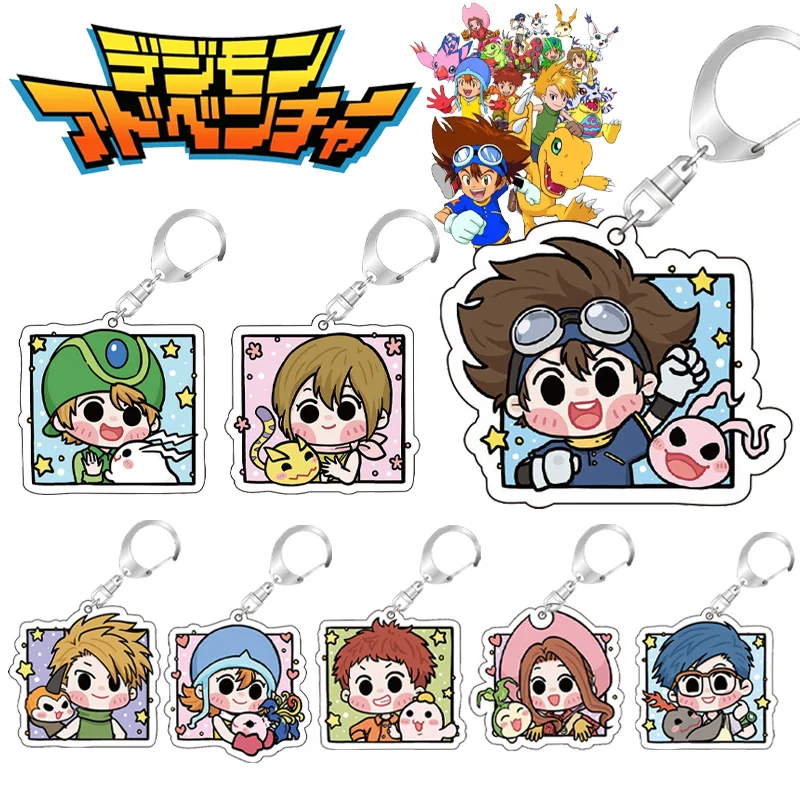 Anime-Digimon-Agumon-Gabumon-Acrylic-Keychain-Cartoon-Cosplay-Keychains ...